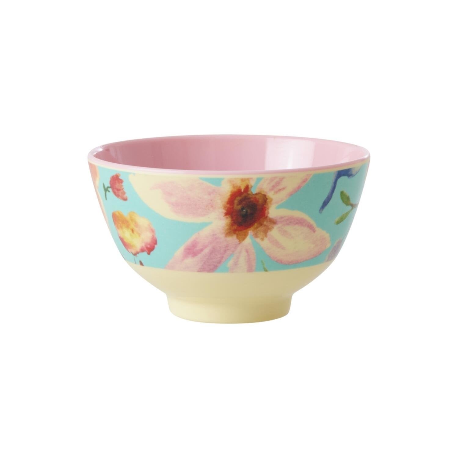 Melamin Schale "Selma Flower" - S (Mint) - Rice - bertine.de – Bertine